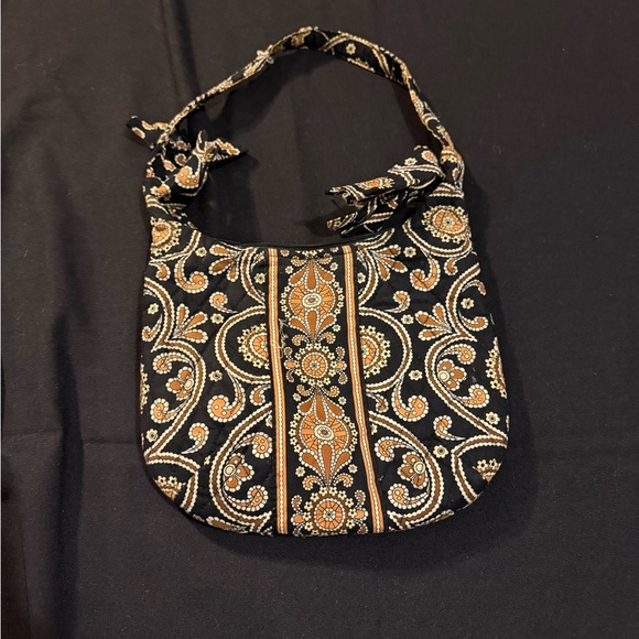 Vera Bradley | Bags | Vera Bradley Black And Brown Paisley Shoulder Bag ...